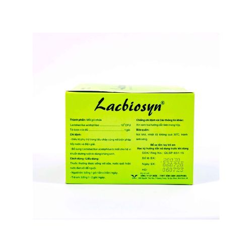Thuốc bột bổ sung men vi sinh Lacbiosyn hộp 100 gói x 1g