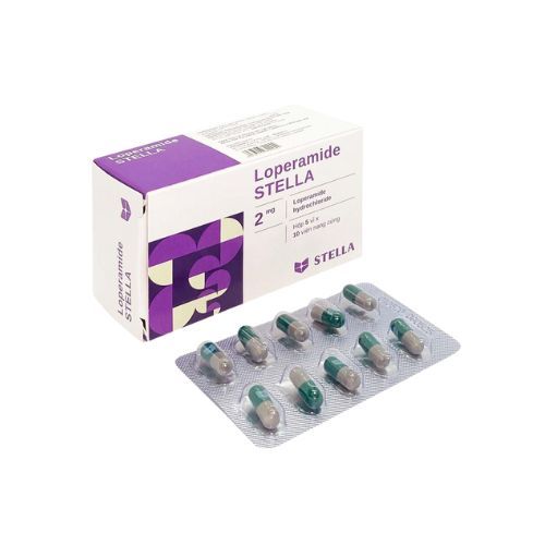 Thuốc trị tiêu chảy Loperamide STELLA 2mg hộp 50 viên