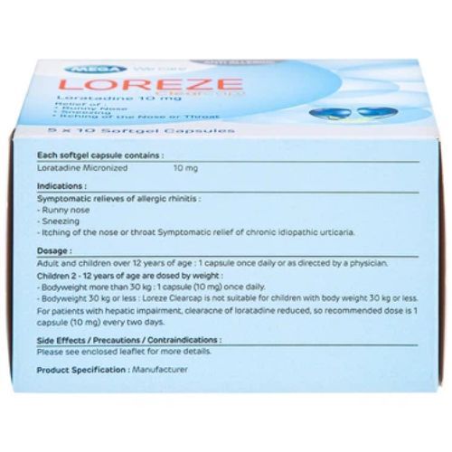Thuốc chống dị ứng Loreze 10mg hộp 50 viên