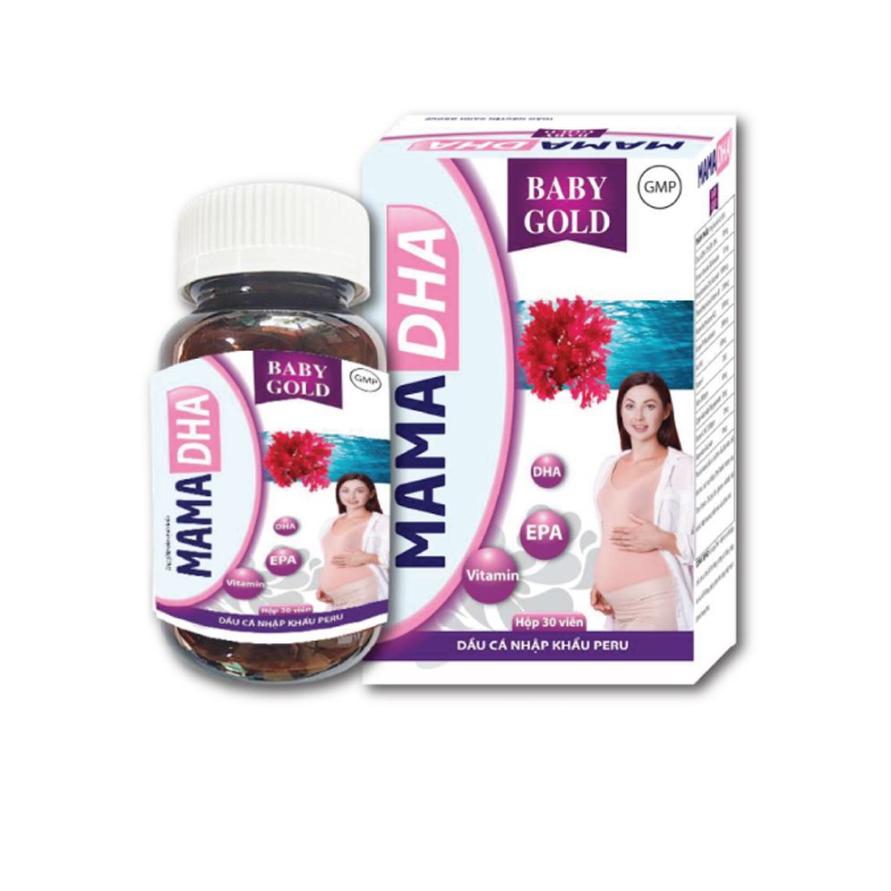 Bổ sung DHA, EPA MAMA DHA BABY GOLD hộp 1 chai 30 viên | Medigo