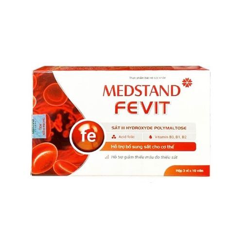 Viên uống bổ sung sắt MEDSTAND FEVIT hộp 3 vỉ x 10 viên