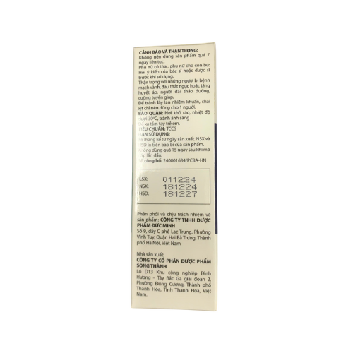 Dung dịch xịt mũi Nasal Spray Metazolin Đức Minh hộp 1 chai 15ml