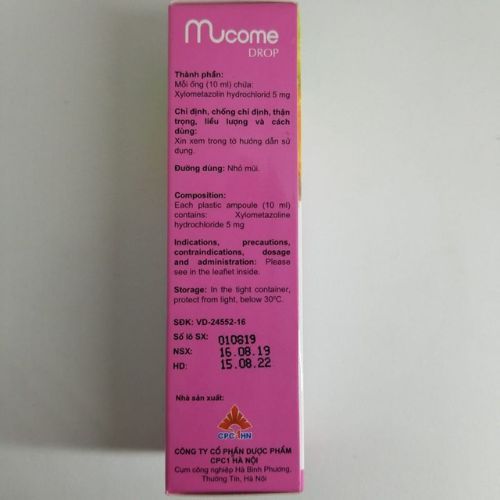 Dung dịch nhỏ mũi Mucome Drop hộp 1 ống 5ml