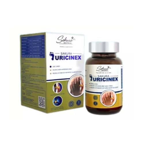 Viên uống giúp giảm nguy cơ viêm khớp do gout Sakura Uricinex hộp 1 lọ ...
