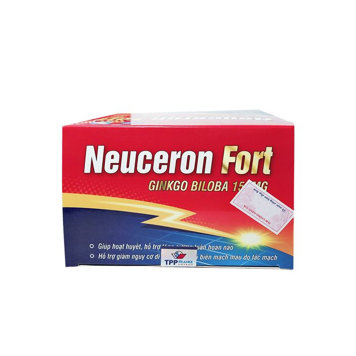 Giúp hoạt huyết, tăng cường tuần hoàn não Neuceron Fort hộp 10 vỉ x 10 ...