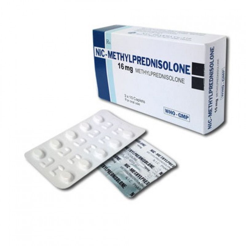Thuốc kháng viêm NIC-METHYLPREDNISOLONE 16mg hộp 30 viên | Medigo