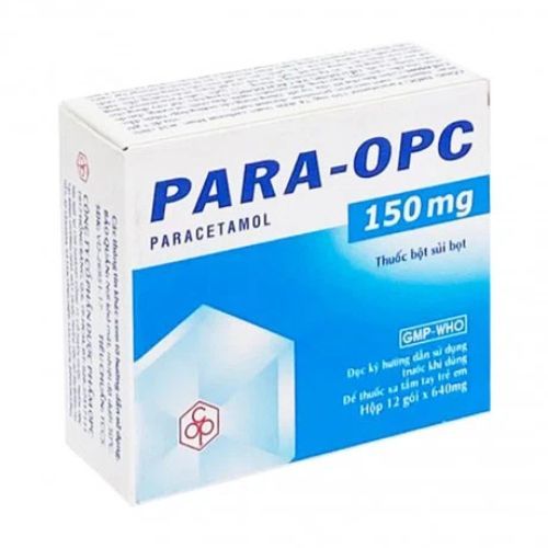 Thuốc giảm đau hạ sốt PARA-OPC 150mg hộp 12 gói x 640mg | Medigo