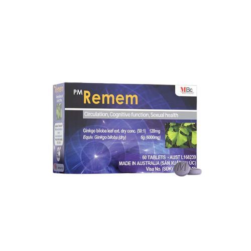 Thuốc tăng cường tuần hoàn não PM Remem 120mg hộp 60 viên