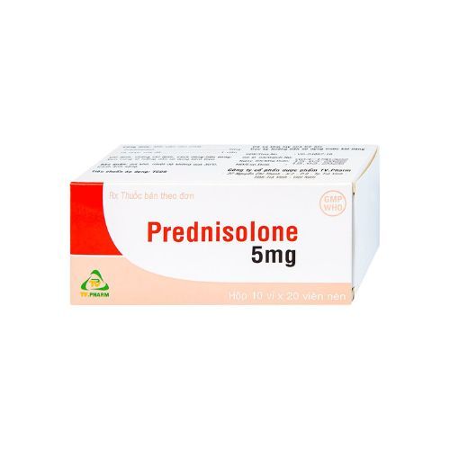 Thuốc kháng viêm Prednisolone 5mg TV.Pharm hộp 10 vỉ x 20 viên