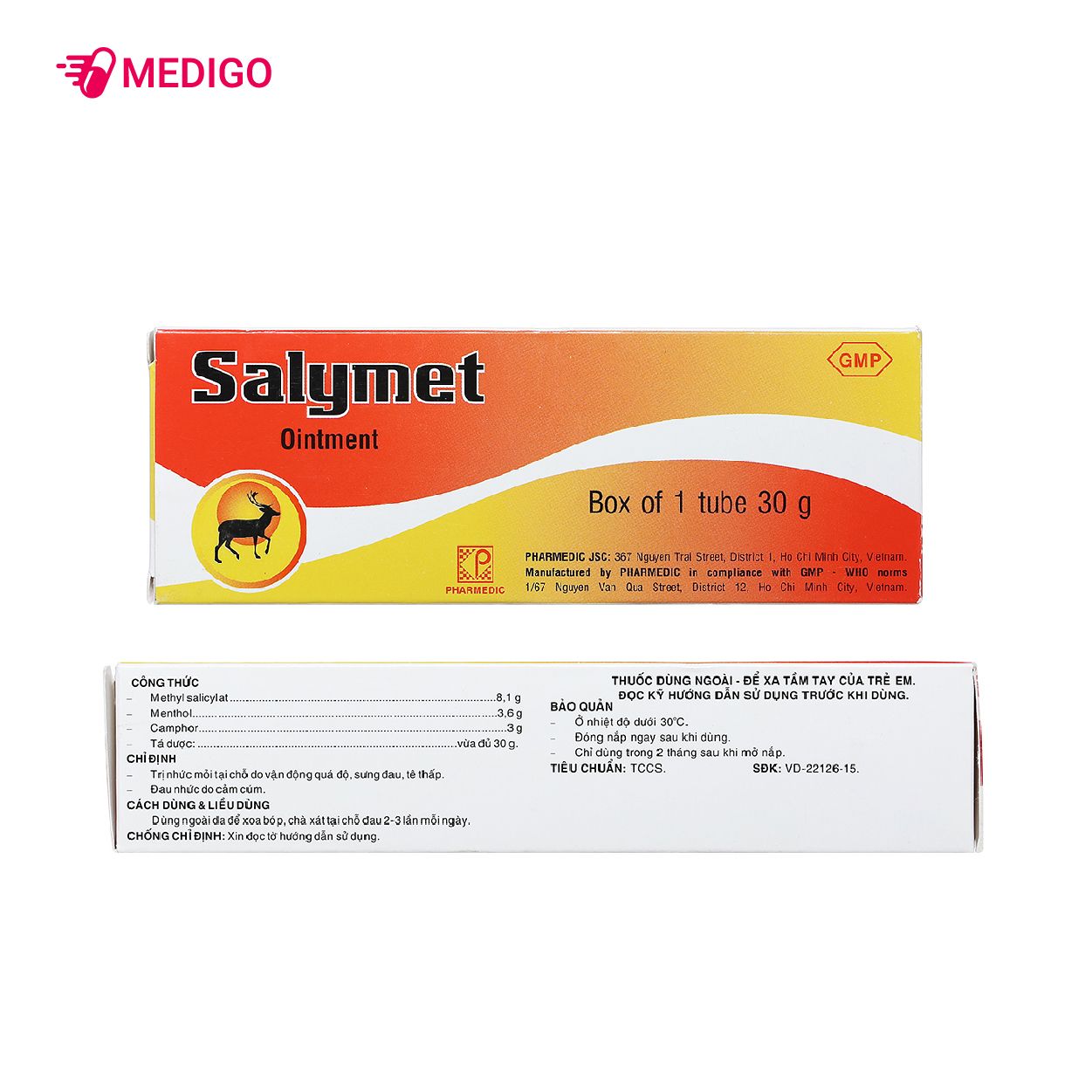 Thuốc mỡ xoa bóp Salymet hộp 1 tuýp 10g