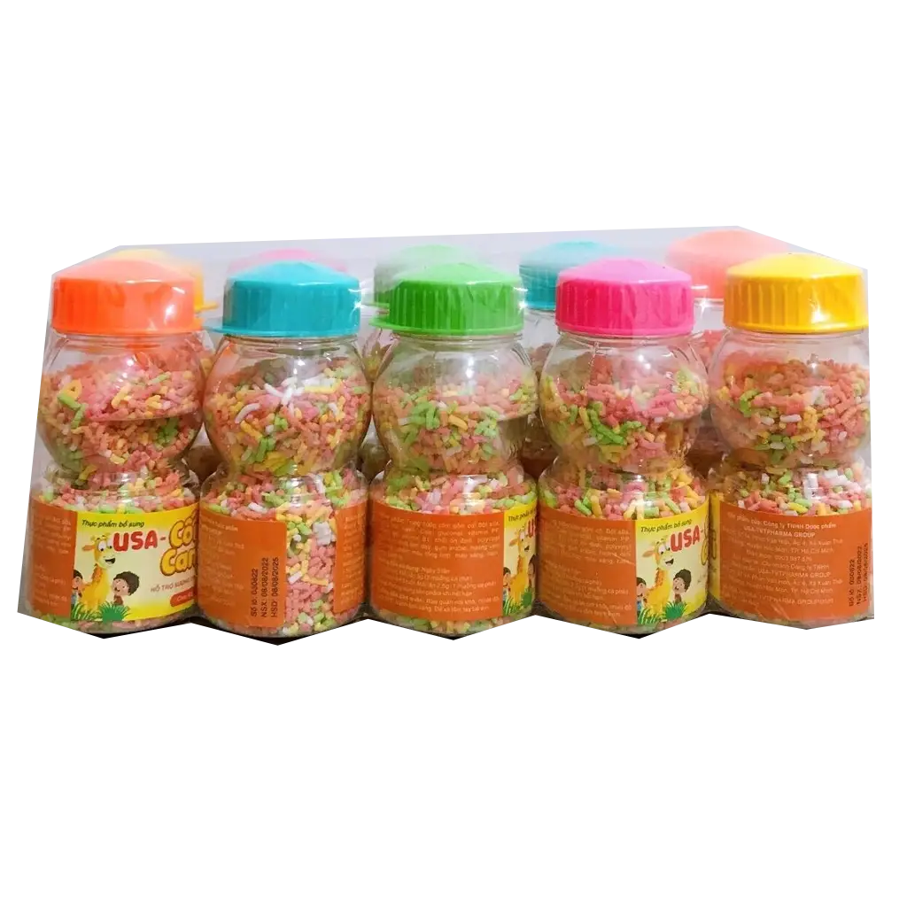 Cốm hỗ trợ bổ sung vitamin B và canxi USA-Cốm Canxi lốc 10 chai x 40g ...