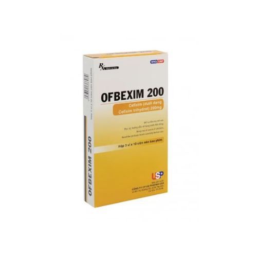 Thuốc kháng sinh điều trị nhiễm khuẩn Ofbexim 200mg hộp 3 vỉ x 10 viên