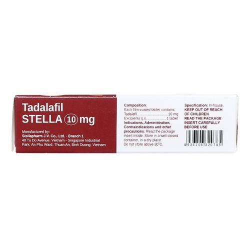Thuốc điều trị rối loạn cương dương Tadalafil STELLA 10mg hộp 2 viên