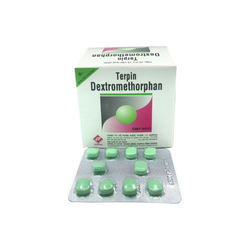 Thuốc ho, long đờm Terpin Dextromethorphan Vidipha hộp 10 vỉ x 10 viên