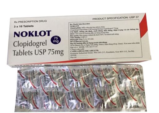 Thuốc chống đông máu NOKLOT 75mg hộp 3 vỉ x 10 viên