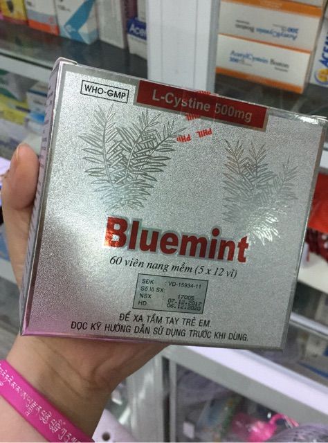 Thuốc uống đẹp da, móng, tóc Bluemint 500mg hộp 60 viên | Medigo