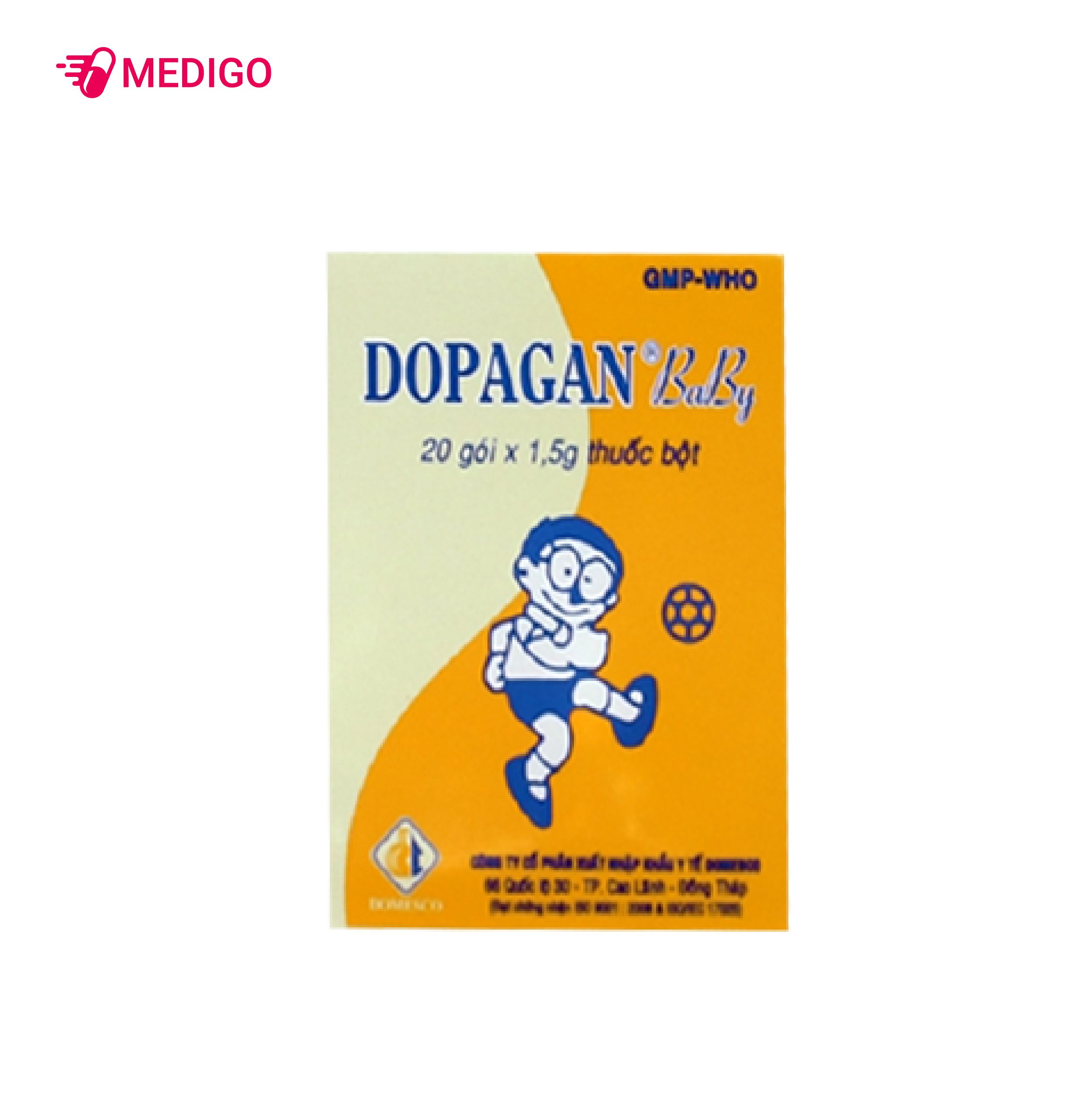 Thuốc bột DOPAGAN Baby hộp 20 gói x 1.5g | Medigo