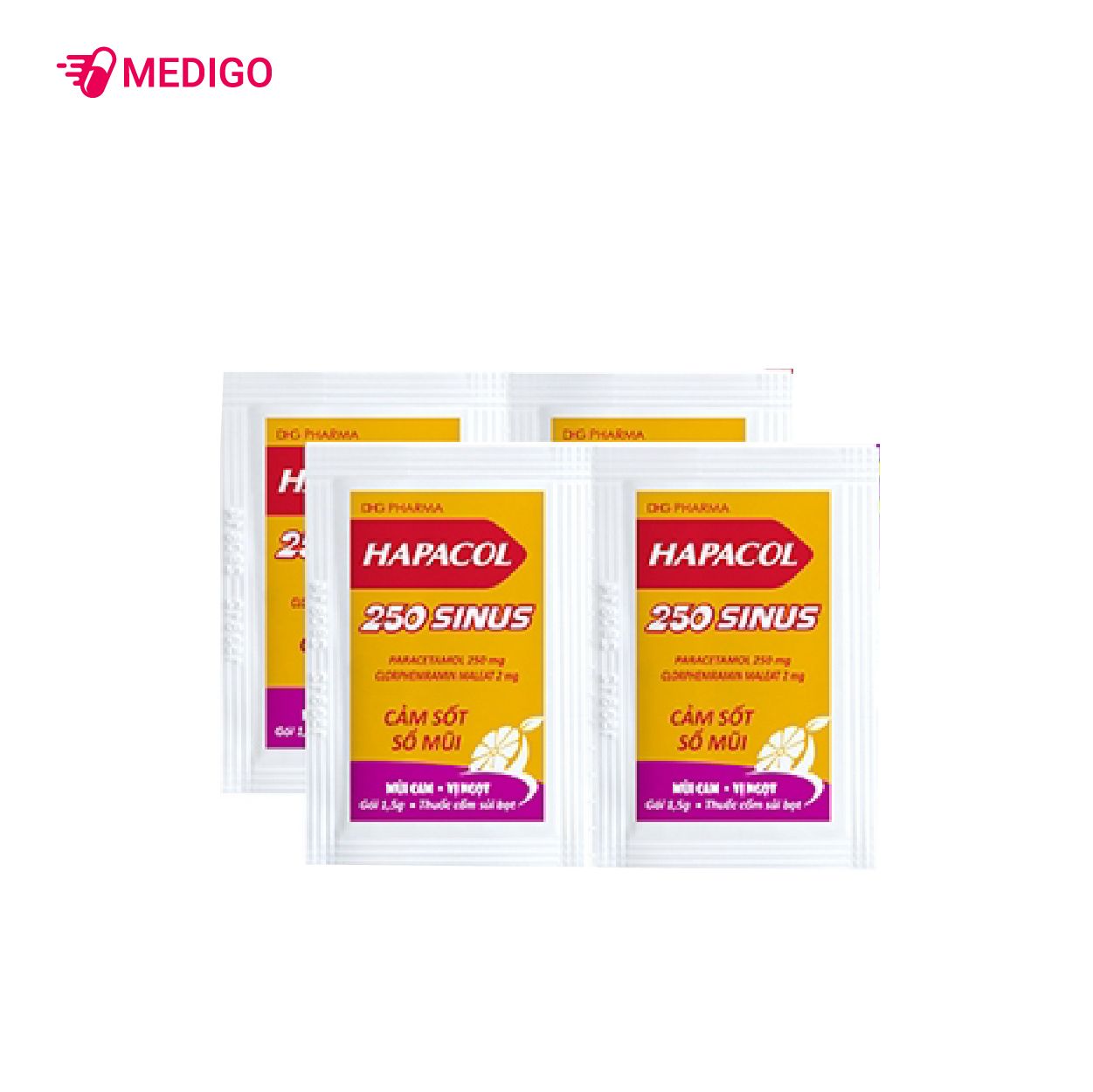 Thuốc giảm đau, hạ sốt Hapacol 250 Sinus hộp 24 gói