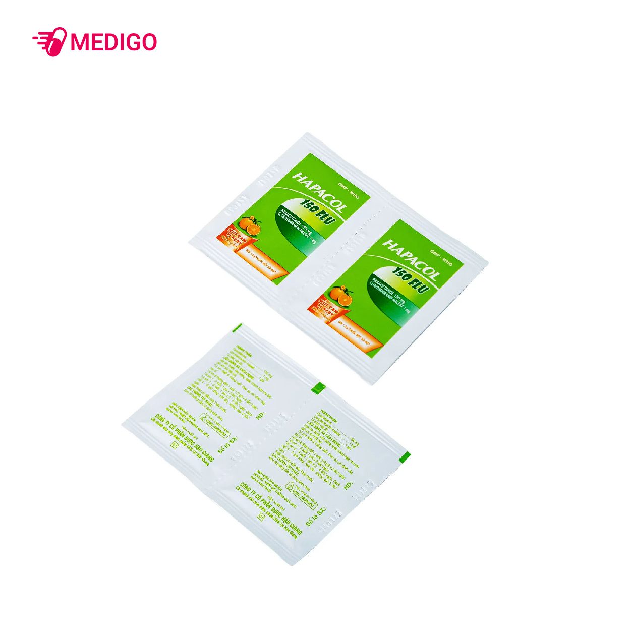 Thuốc giảm đau, hạ sốt Hapacol 150 Flu hộp 24 gói