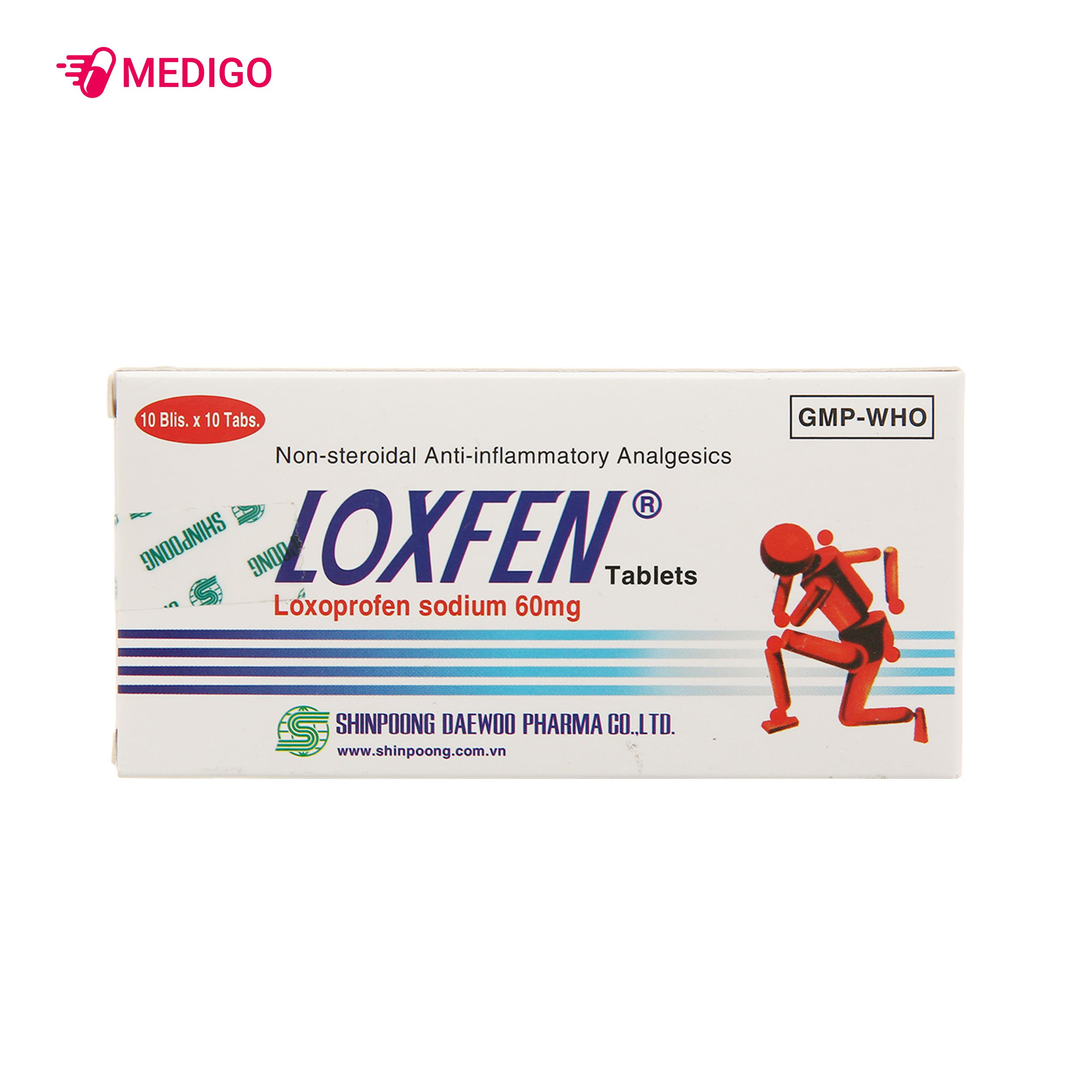 Thuốc giảm đau, kháng viêm Loxfen 60mg hộp 100 viên