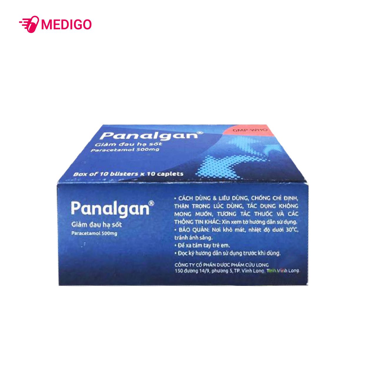 Thuốc Panalgan Giảm đau hạ sốt hộp 100 viên