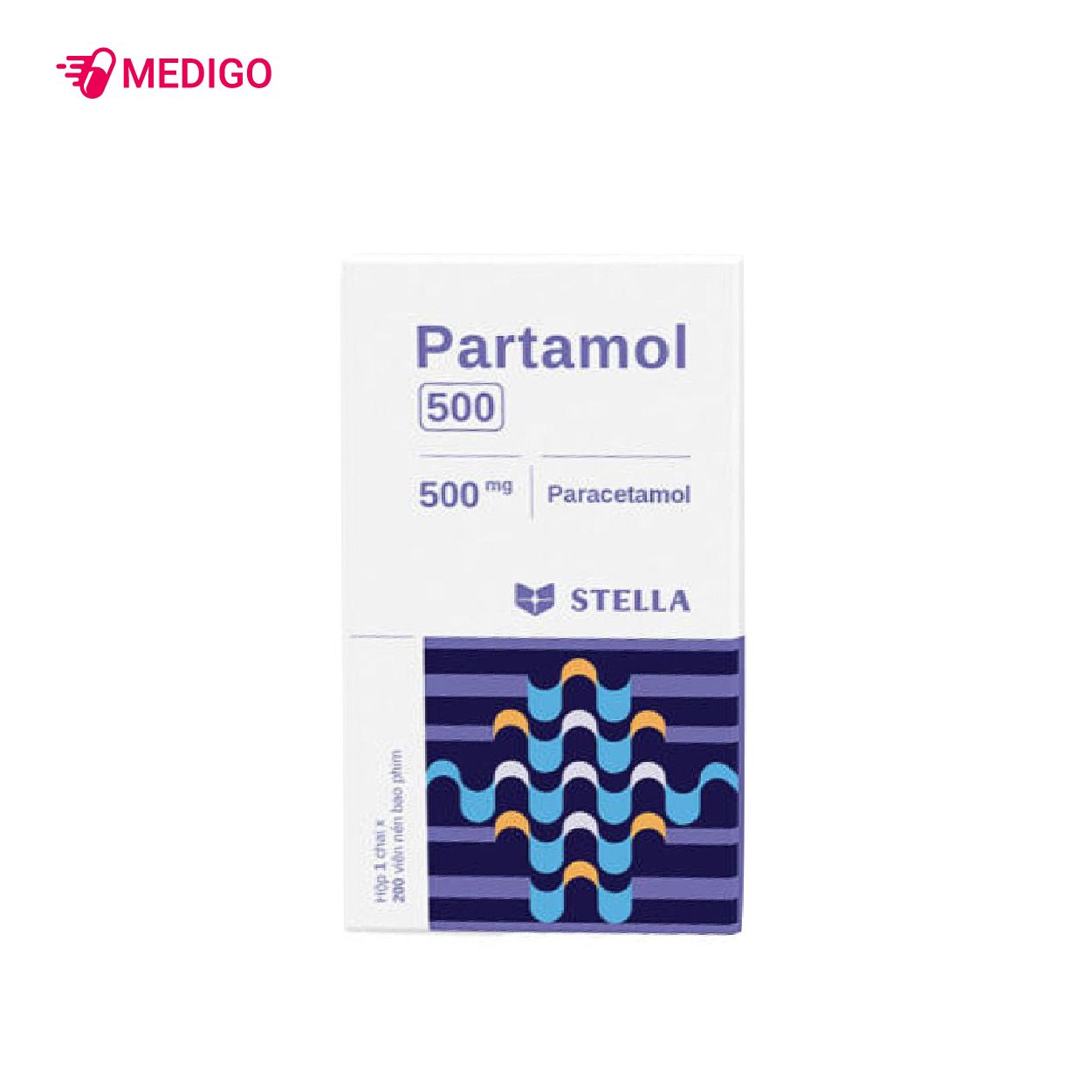 Thuốc giảm đau, hạ sôt Partamol Codein eff. hộp 16 viên | Medigo