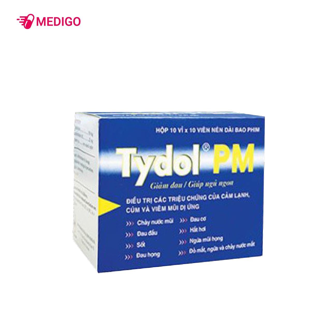 Thuốc giảm đau, hạ sốt Tydol 500 hộp 100 viên | Medigo