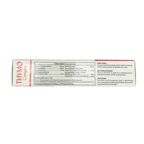 Hỗ trợ tăng cường sức đề kháng Thymo Complex N-Biotech hộp 3 vỉ x 10 viên