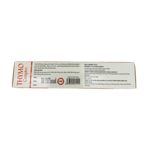 Hỗ trợ tăng cường sức đề kháng Thymo Complex N-Biotech hộp 3 vỉ x 10 viên