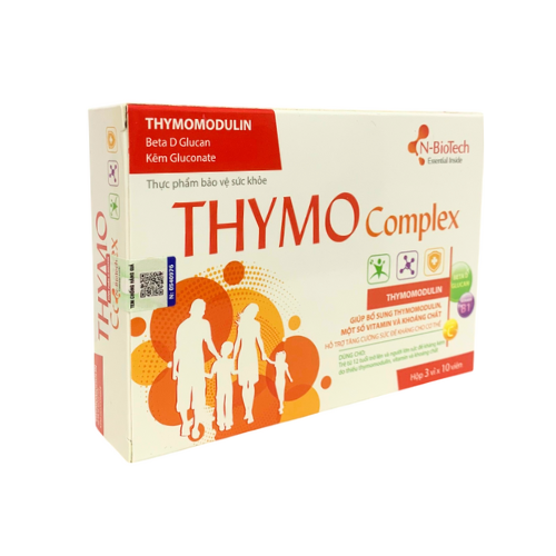 Hỗ trợ tăng cường sức đề kháng Thymo Complex N-Biotech hộp 3 vỉ x 10 viên