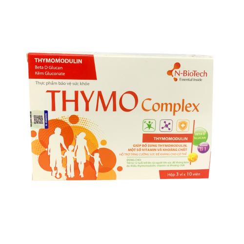 Hỗ trợ tăng cường sức đề kháng Thymo Complex N-Biotech hộp 3 vỉ x 10 viên