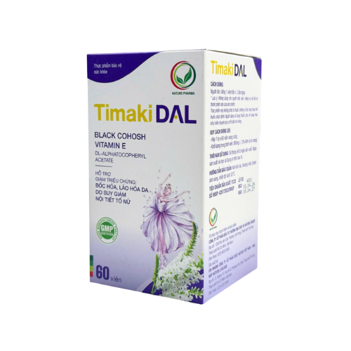 Viên uống giảm bốc hỏa, lão hóa da Timaki DAL Nature Pharma hộp 60 viên
