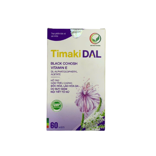 Viên uống giảm bốc hỏa, lão hóa da Timaki DAL Nature Pharma hộp 60 viên