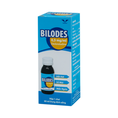 Siro trị viêm mũi dị ứng Bilodes 0.5mg/ml hộp 1 chai 60ml