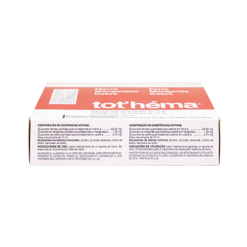 Dung dịch uống bổ máu Tot'hema Innothera hộp 20 ống x 10ml