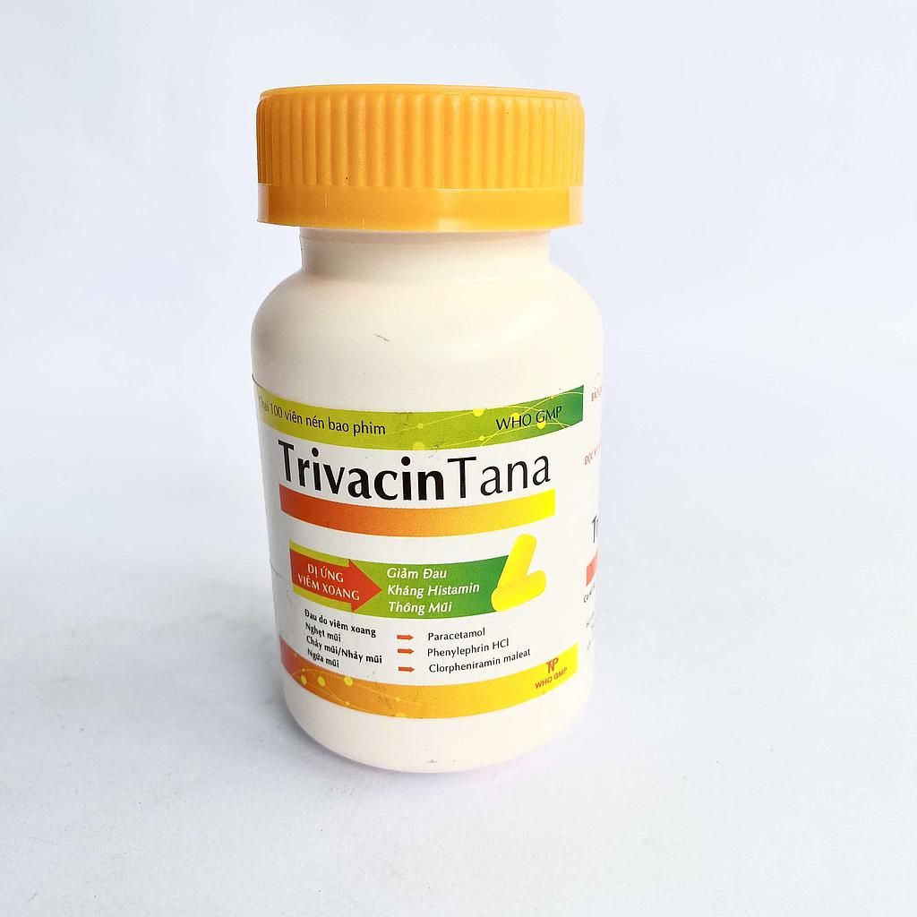 Thuốc giảm đau, hạ sốt TrivacinTana lọ 100 viên | Medigo
