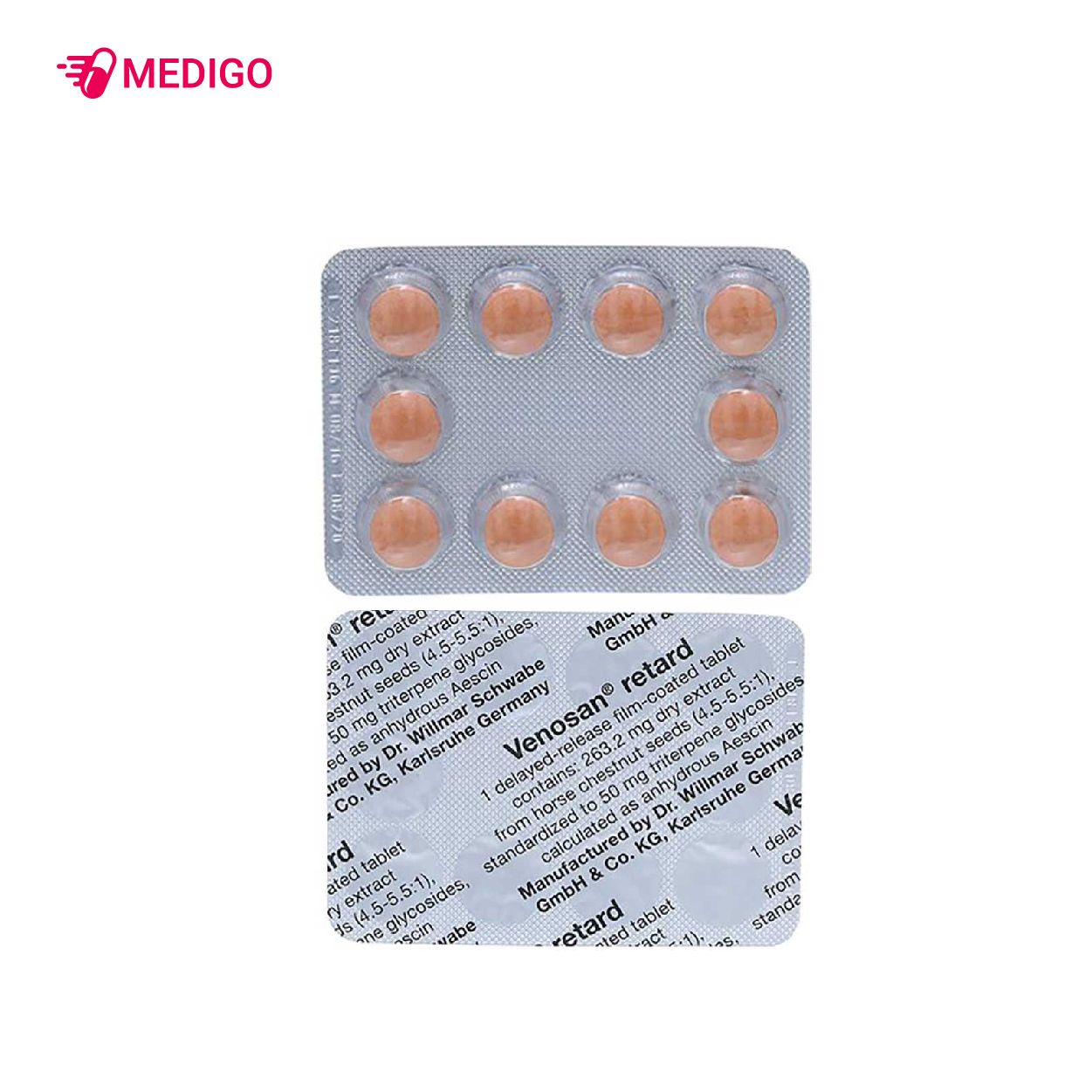 Thuốc trị giãn tĩnh mạch Venosan Retard hộp 100 viên | Medigo