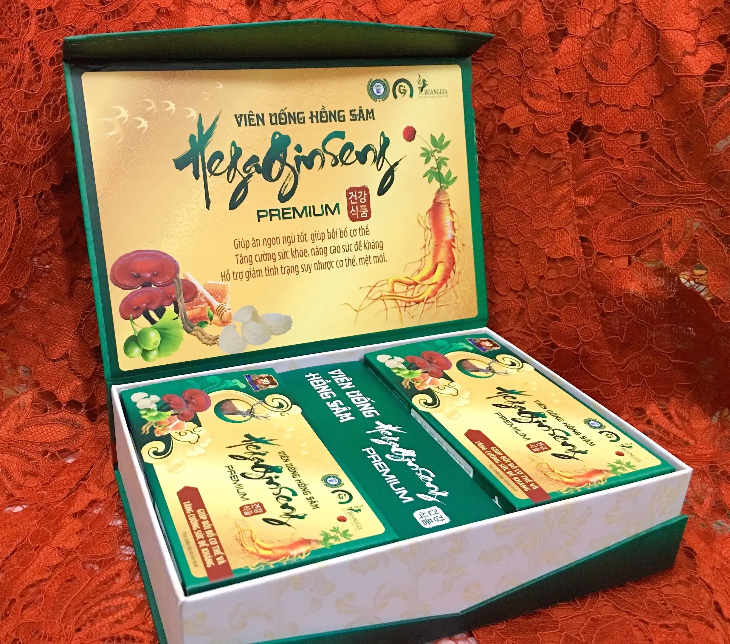 Viên uống bồi bổ cơ thể HÔNG SÂM HEGAGINGSENG hộp 60 viên