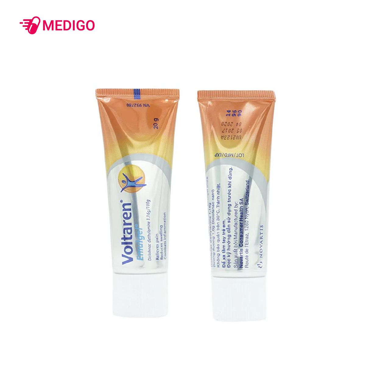 Gel bôi giảm đau, kháng viêm Voltaren Emulgel 1% hộp 1 tuýp 20g