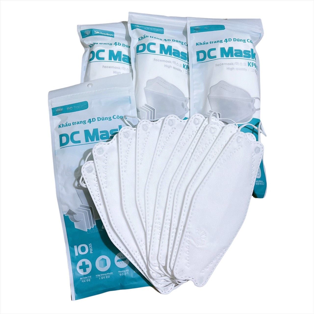 Khẩu trang 4D DC Mask KF94 gói 10 cái | Medigo