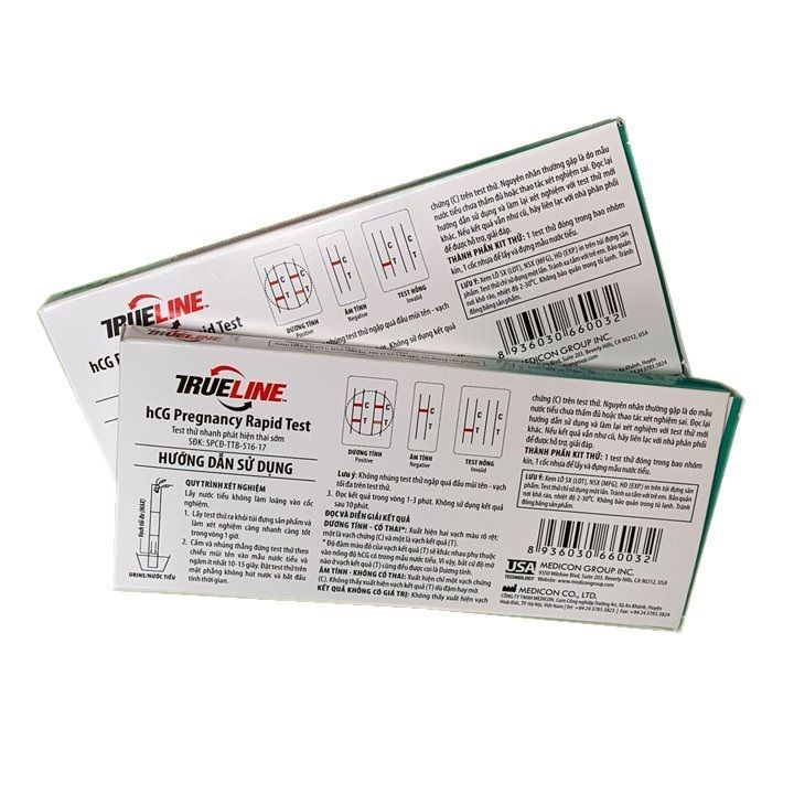 Test thử nhanh phát hiện thai sớm Trueline (dạng que) hộp 1 cái | Medigo