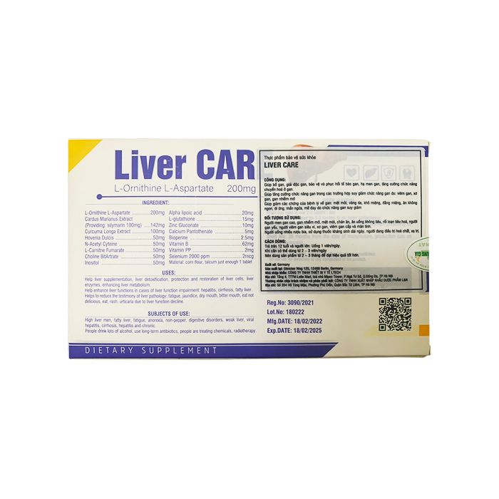Viên uống bổ gan Liver CARE (Nhập khẩu Đức) hộp 30 viên nang cứng | Medigo