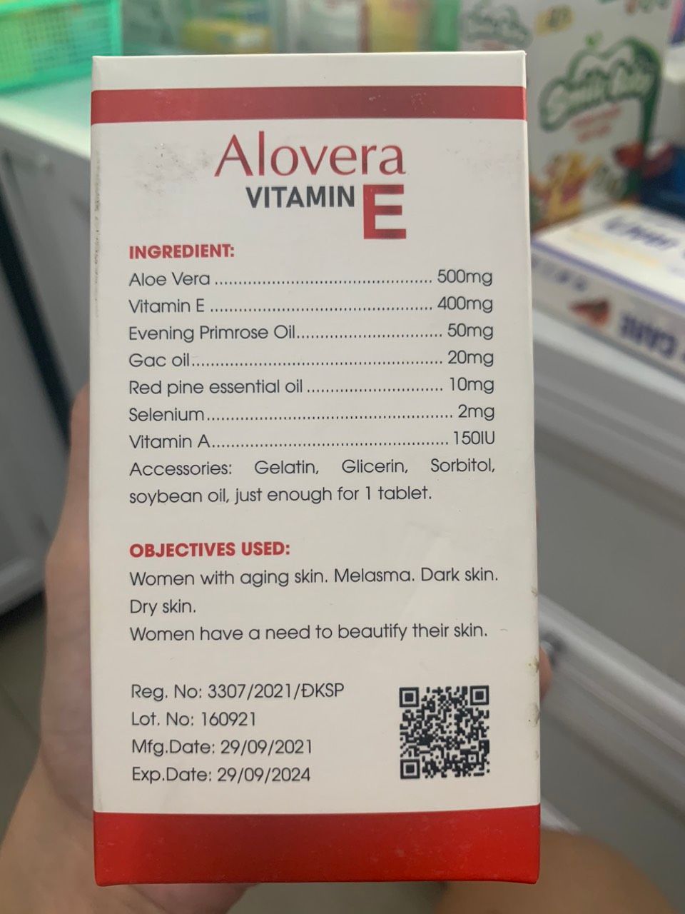 Viên uống đẹp da Alovera Vitamin E hộp 1 lọ 30 viên nang mềm | Medigo