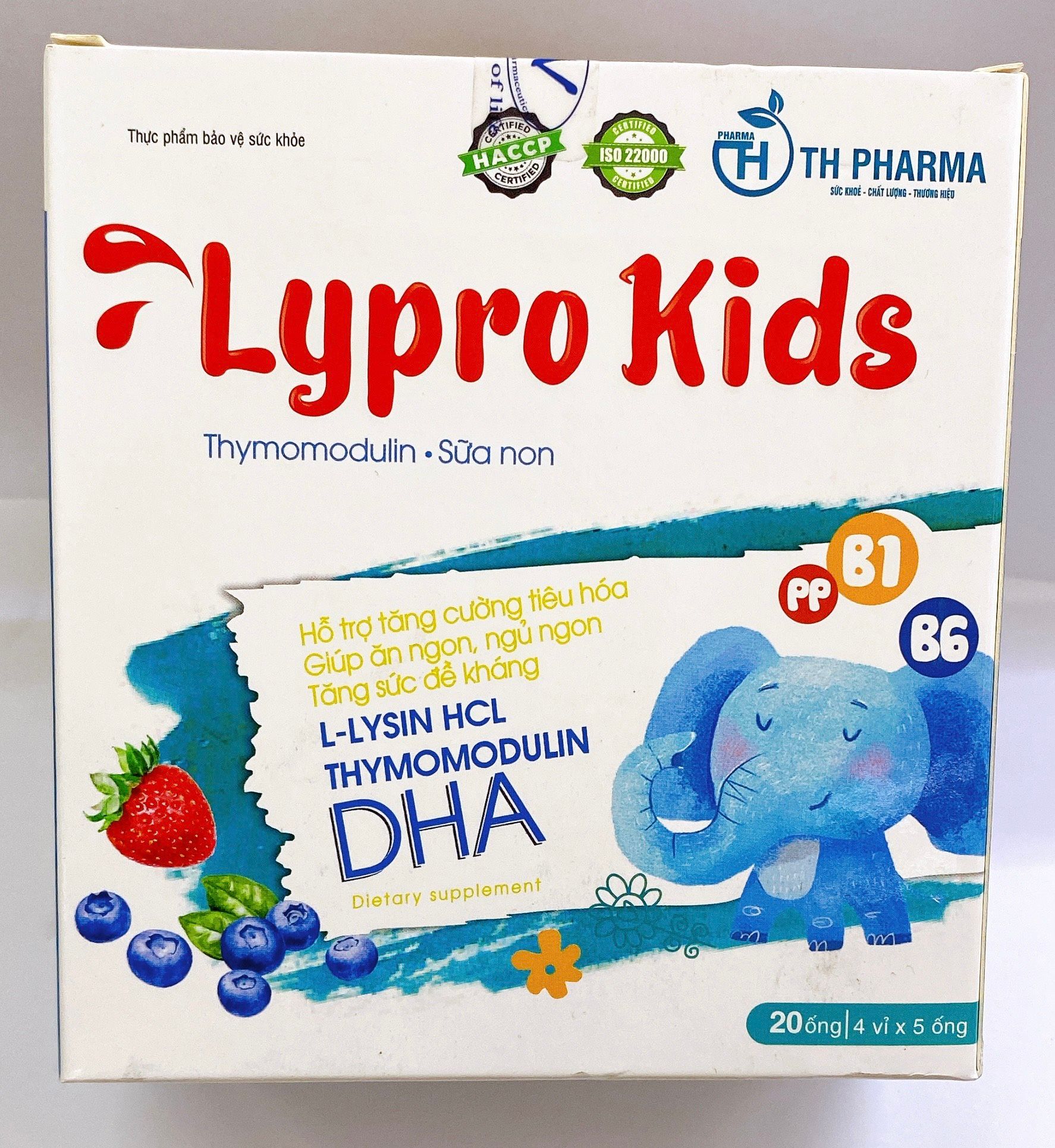 Thực phẩm bảo vệ sức khỏe Lypro Kids hộp 4 vỉ x 5 ống | Medigo