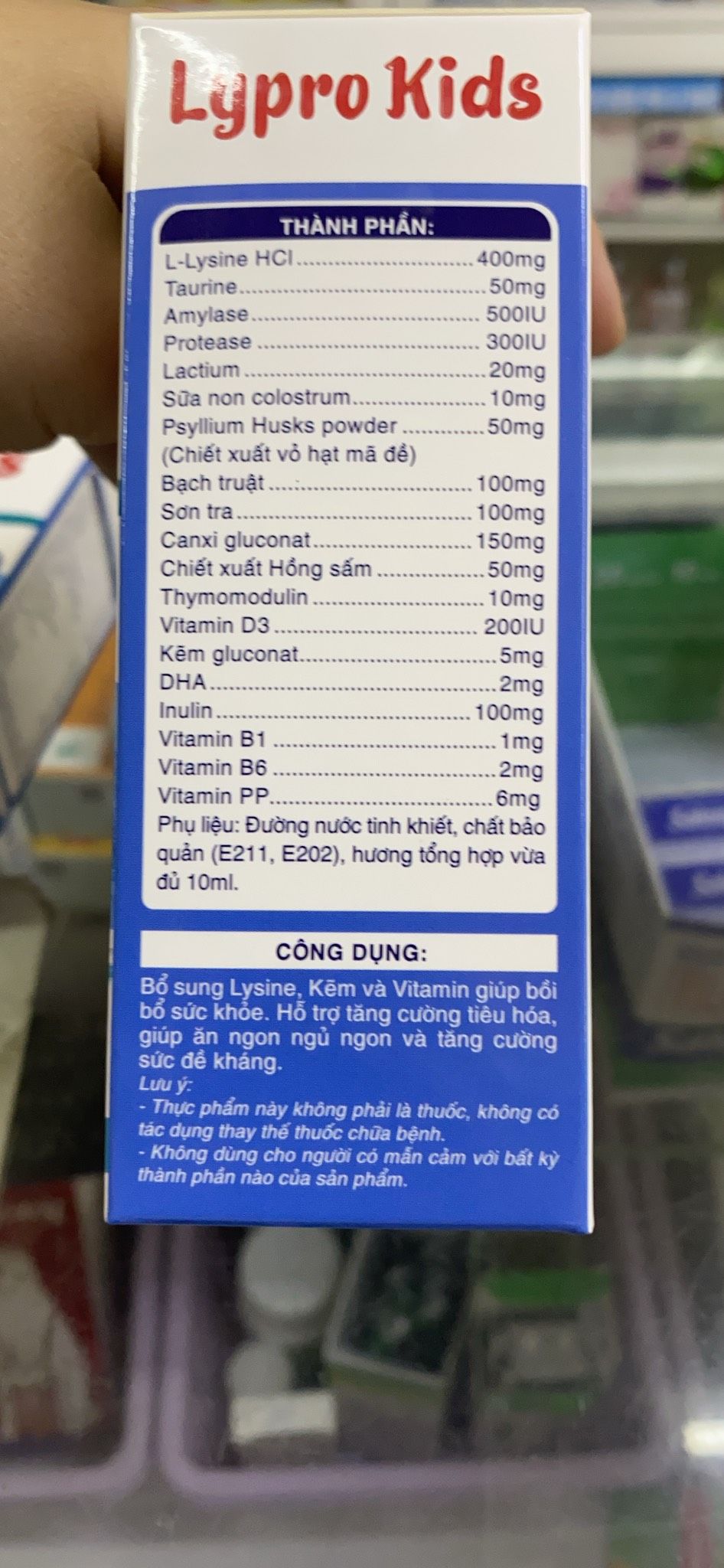 Thực phẩm bảo vệ sức khỏe Lypro Kids hộp 4 vỉ x 5 ống | Medigo