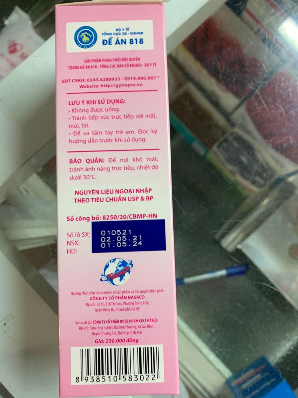 Dung dịch xịt đa năng Gynopro hộp 1 chai 100ml