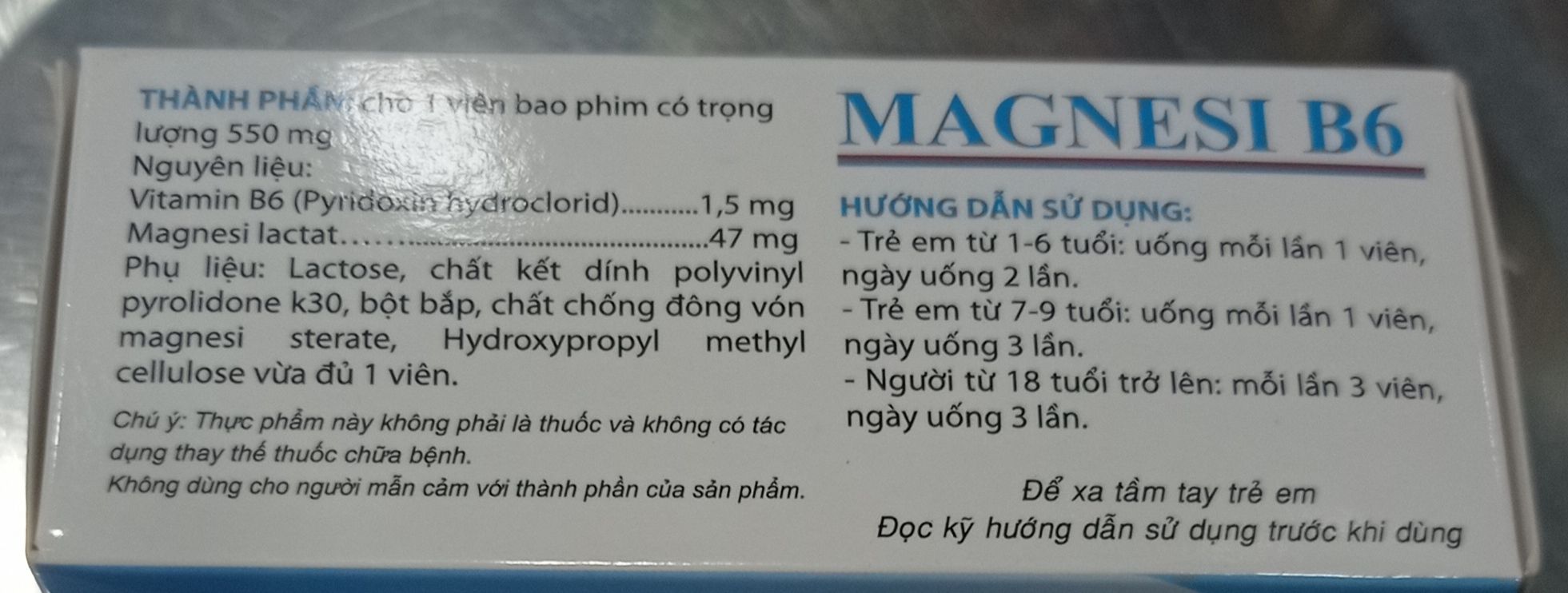 Viên uống bổ sung Magnesi B6 Amtex Pharma hộp 10 vỉ x 10 viên | Medigo