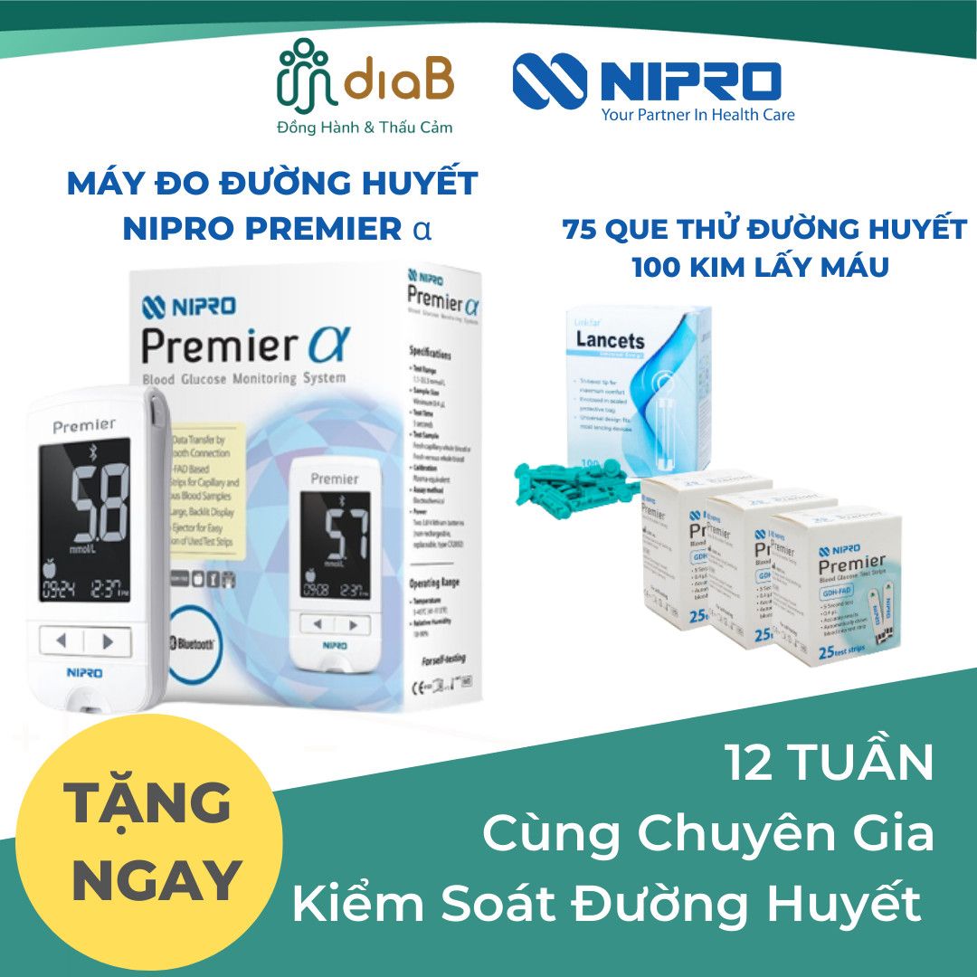 [Package Trải Nghiệm] Máy đo đường huyết Nipro Premier Alpha. | Medigo