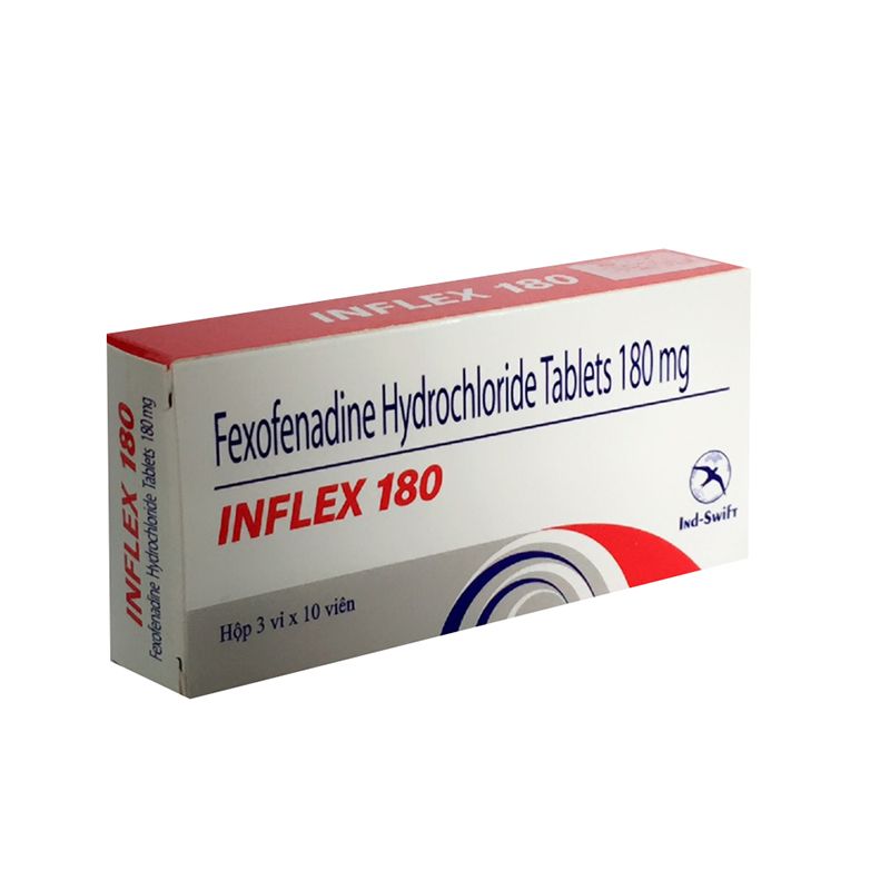 Thuốc chống dị ứng INFLEX 180 hộp 3 vỉ x 10 viên